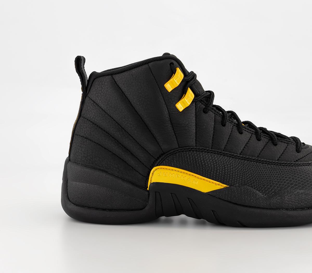 Jordan Air Jordan 12 Retro Trainers Black Taxi - Men's Trainers