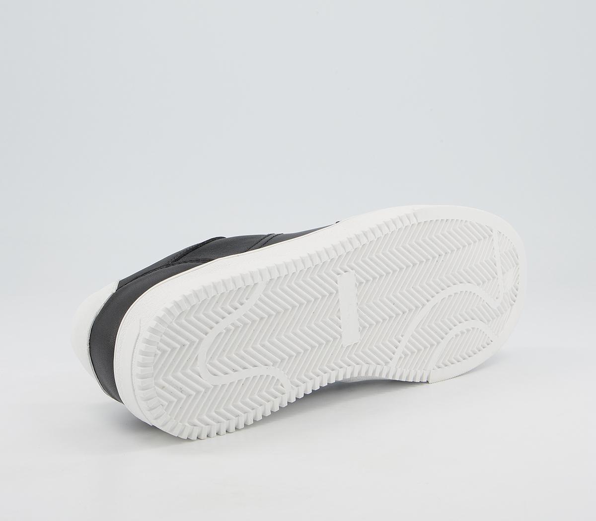 OFFICE Clemete Micro Cleat Sole Trainers Black Leather - Men's Casual Shoes