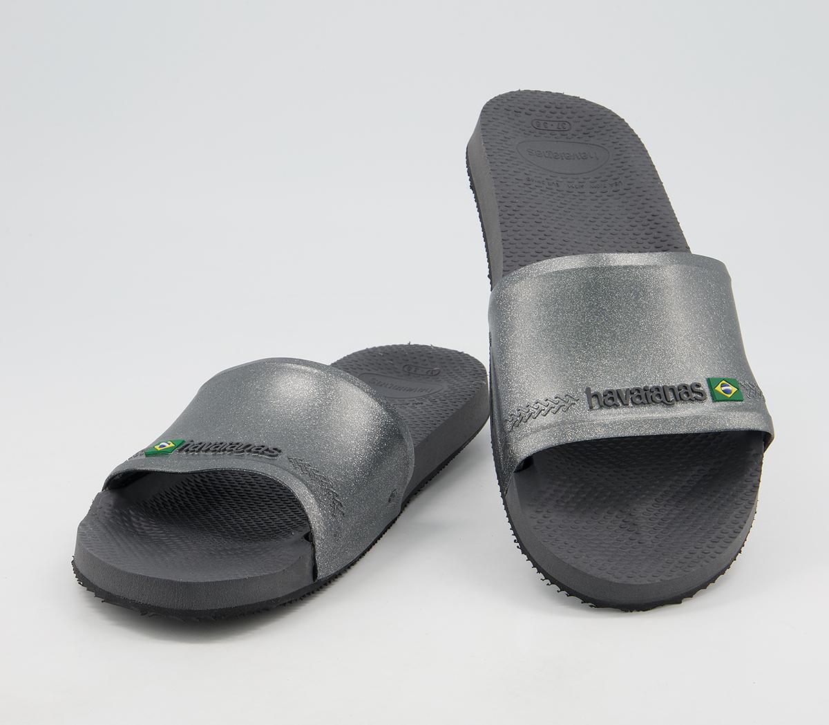 Havaianas Brasil Slides New Graphite - Women’s Sliders