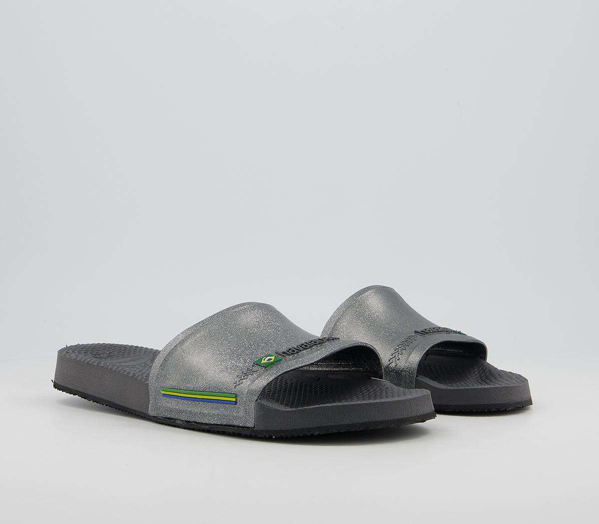 Havaianas Brasil Slides New Graphite - Women’s Sliders