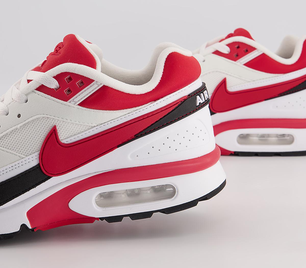 Nike Air Max Bw Og Trainers White Sport Red Black - Nike Air Max
