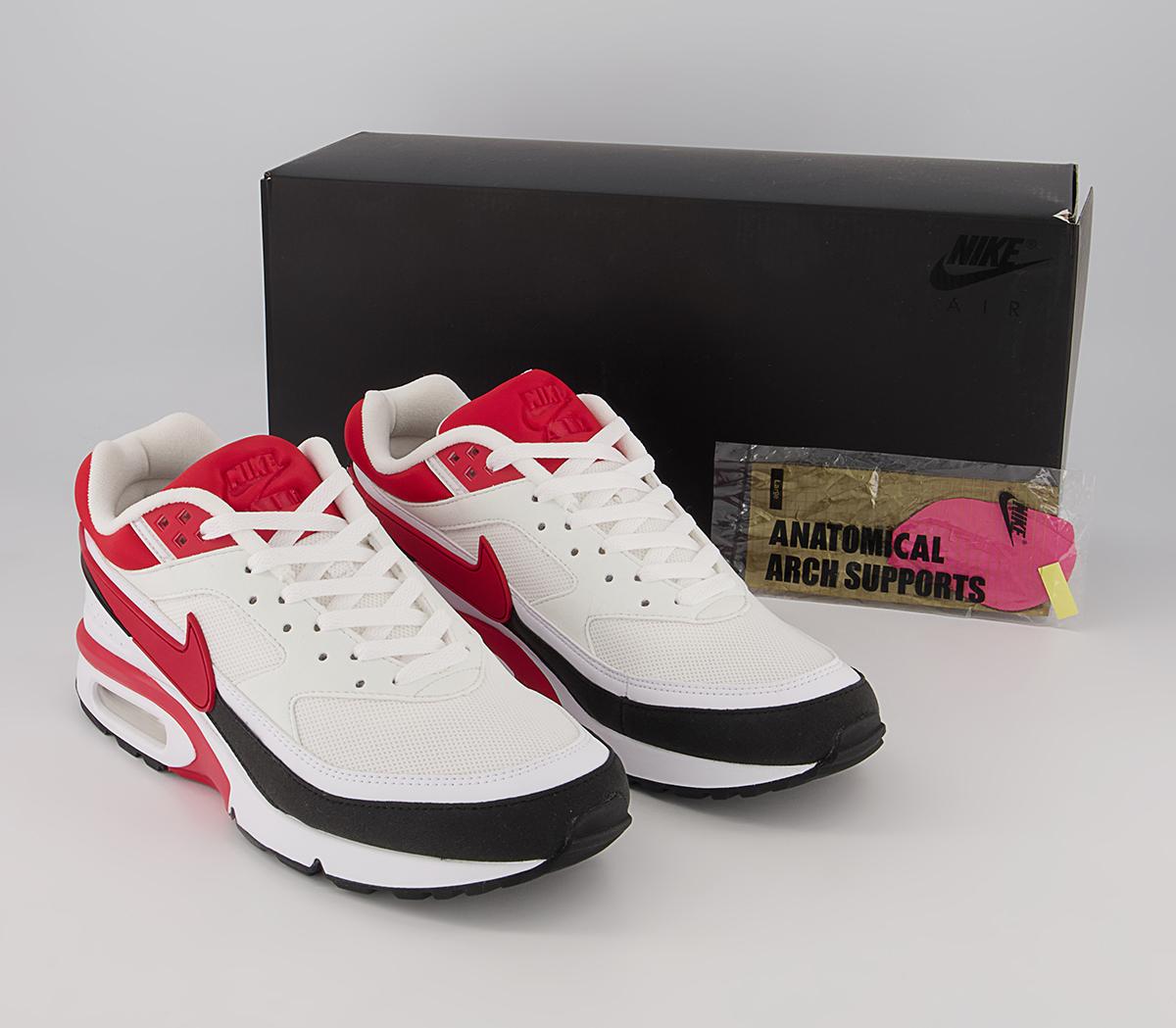 Nike Air Max Bw Og Trainers White Sport Red Black - Nike Air Max