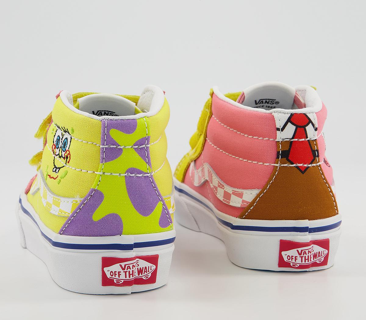Vans Sk8 Mid Reissue V Kids Trainers Spongebob Best Friends - Unisex