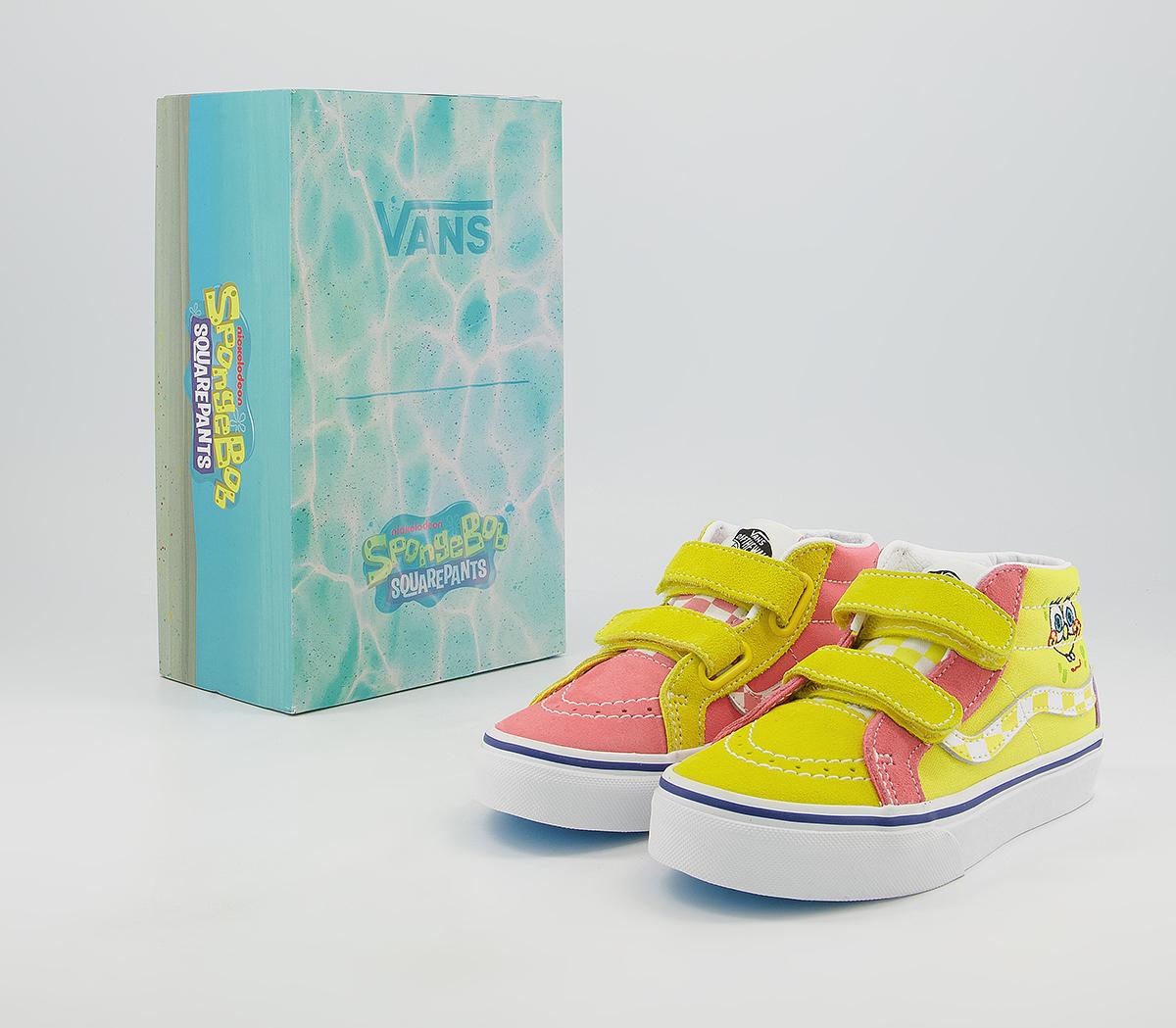 Vans Sk8 Mid Reissue V Kids Trainers Spongebob Best Friends - Unisex