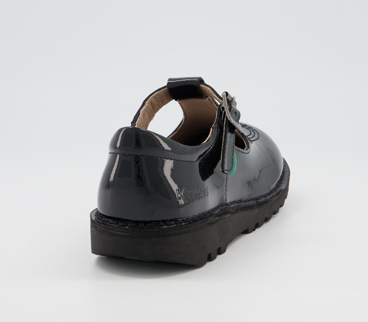 Kickers Kick T Patent Youth Shoes Black Patent - Unisex