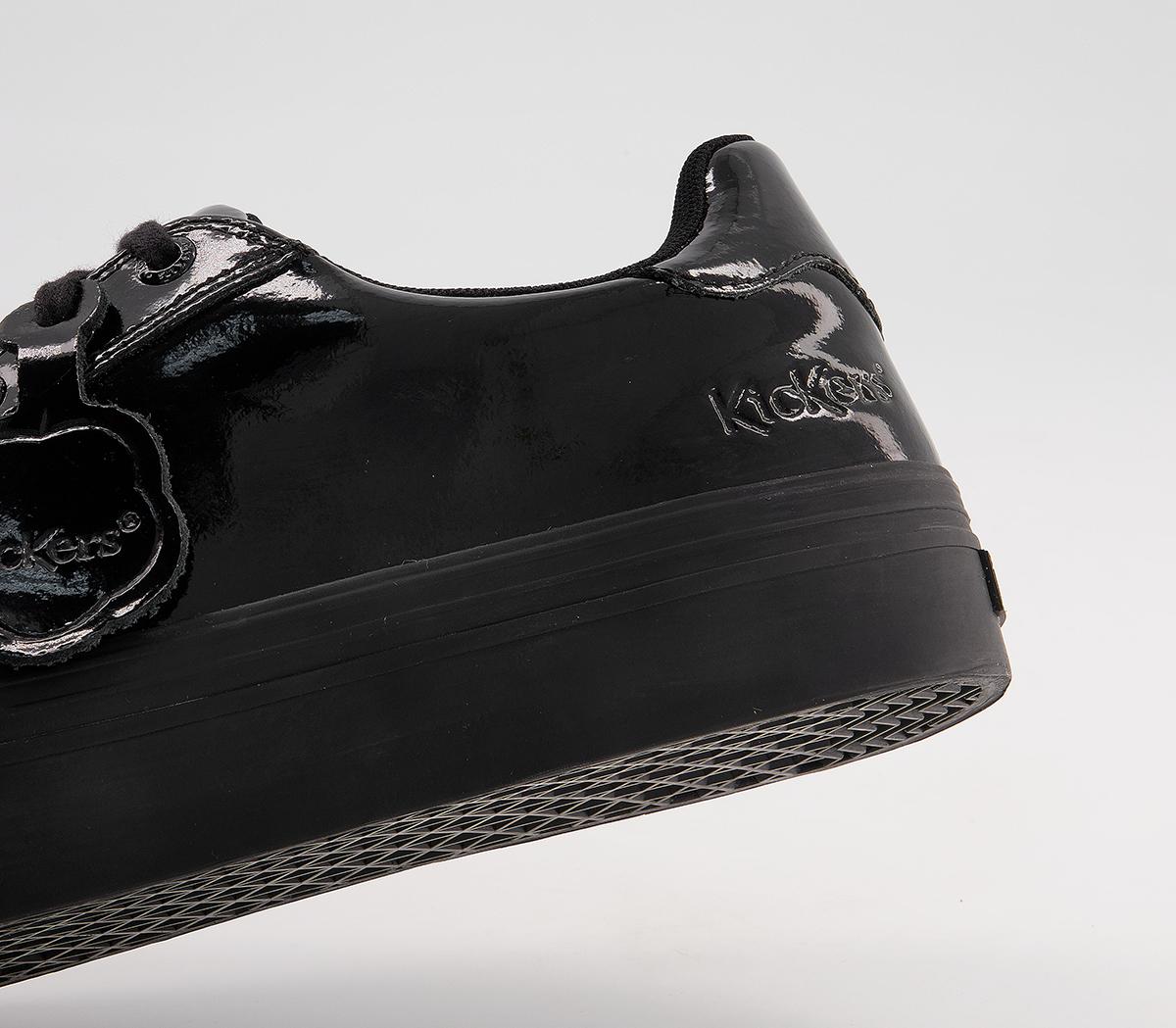 Kickers Tovni Platform Patent Shoes Black Patent - Flat Shoes for Women