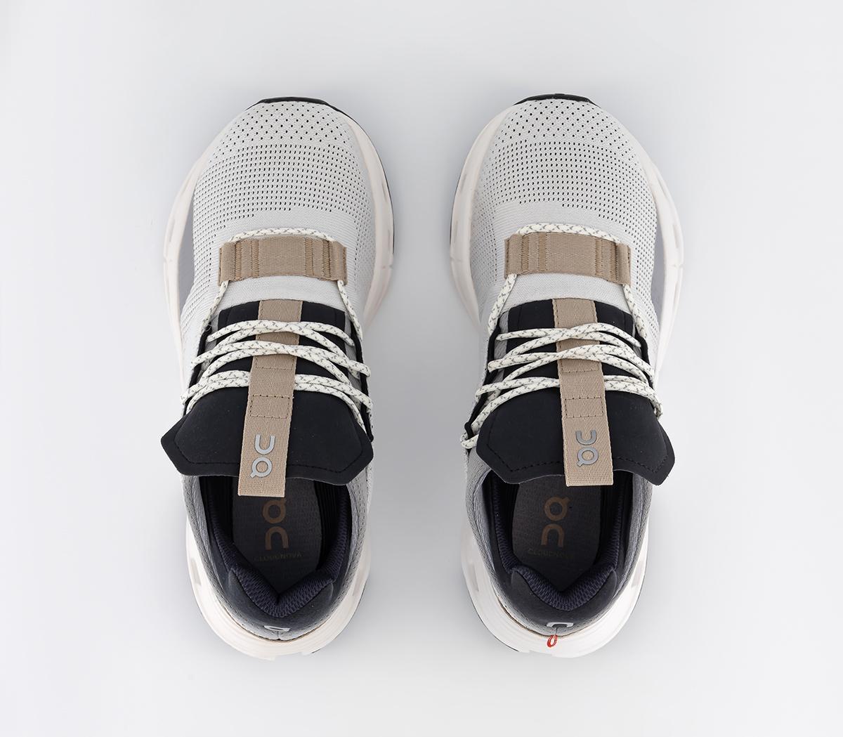 ON Cloudnova Trainers White Sand F - Women's Trainers