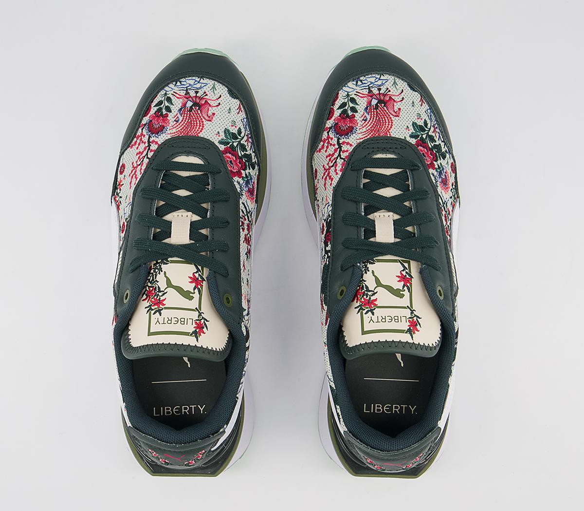 PUMA Cruise Rider Liberty Trainers Green Gables White - Women's Trainers