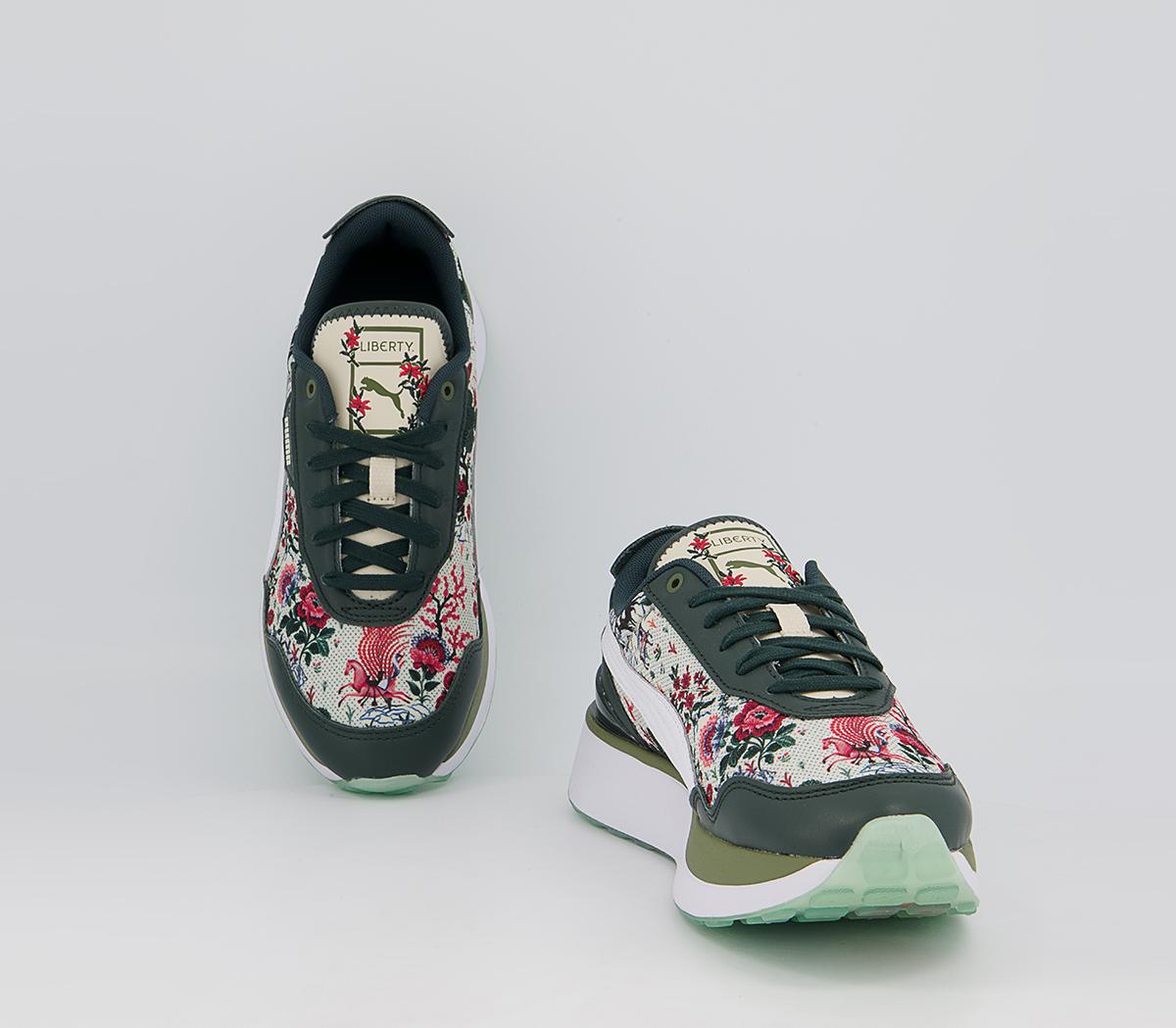 PUMA Cruise Rider Liberty Trainers Green Gables White - Women's Trainers