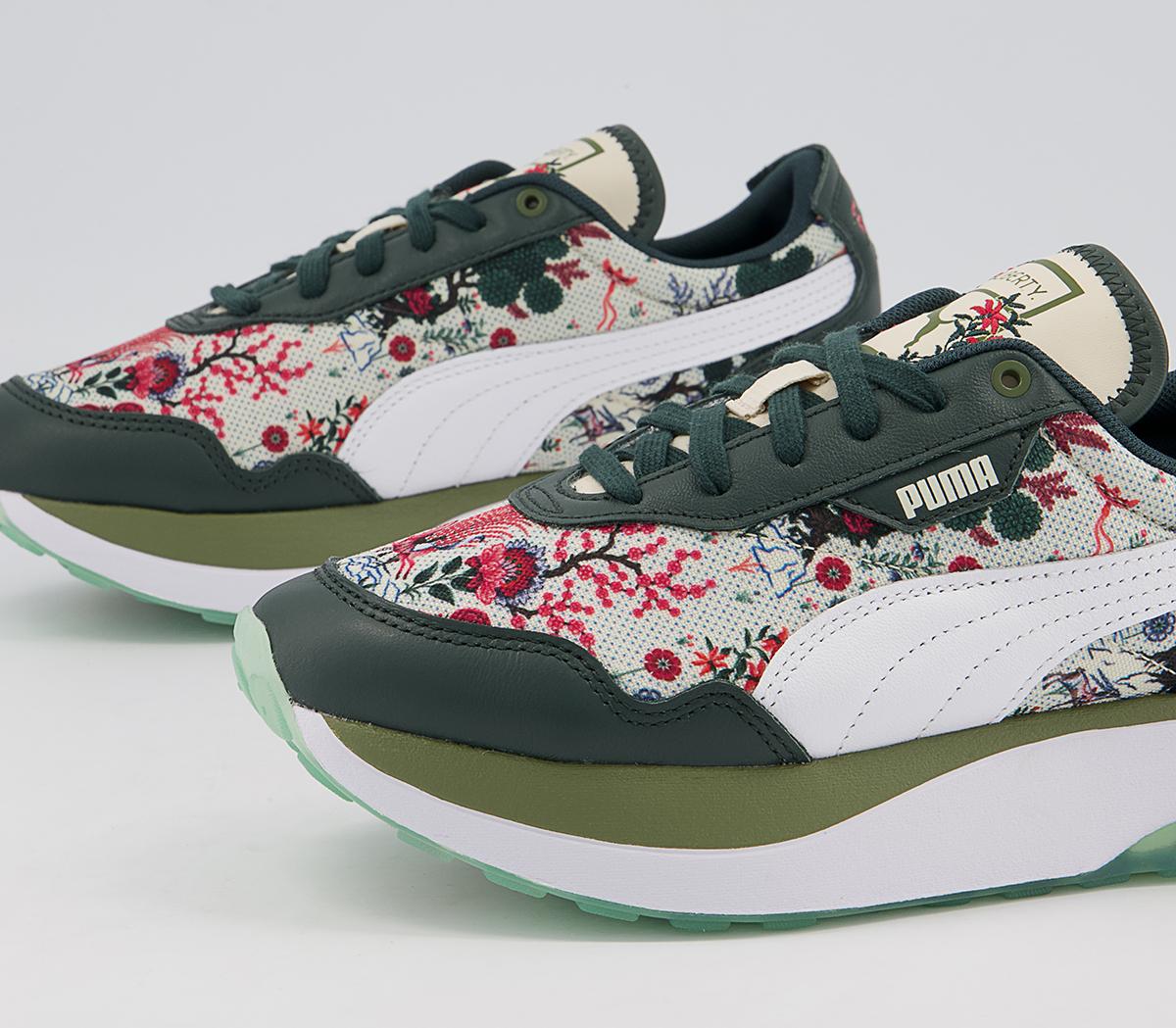 PUMA Cruise Rider Liberty Trainers Green Gables White - Women's Trainers