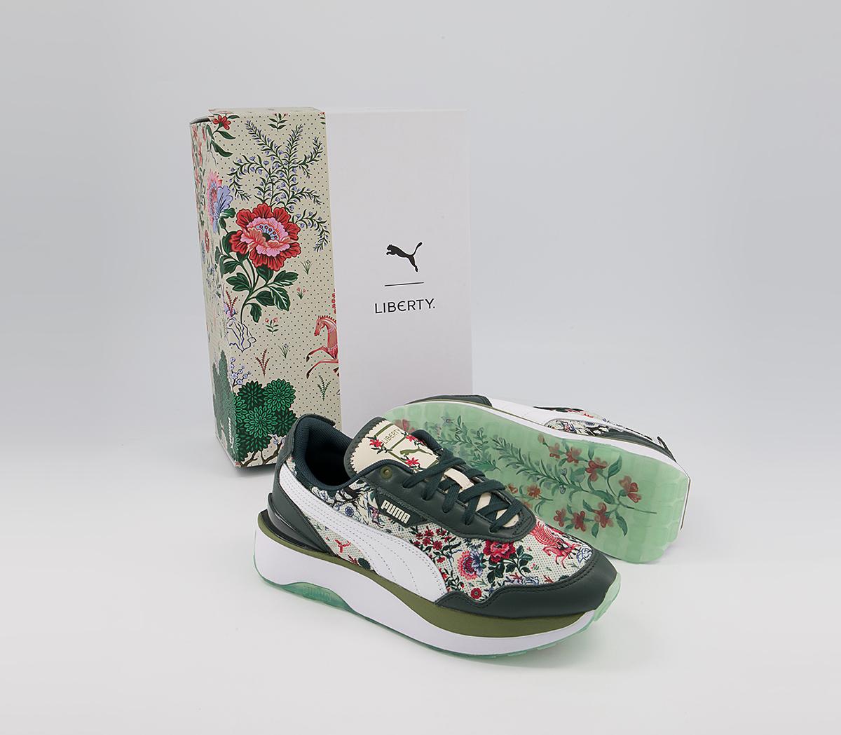 PUMA Cruise Rider Liberty Trainers Green Gables White - Women's Trainers