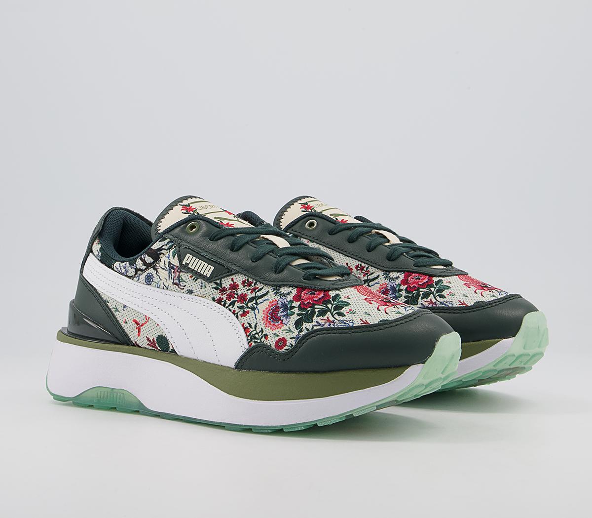 PUMA Cruise Rider Liberty Trainers Green Gables White - Women's Trainers