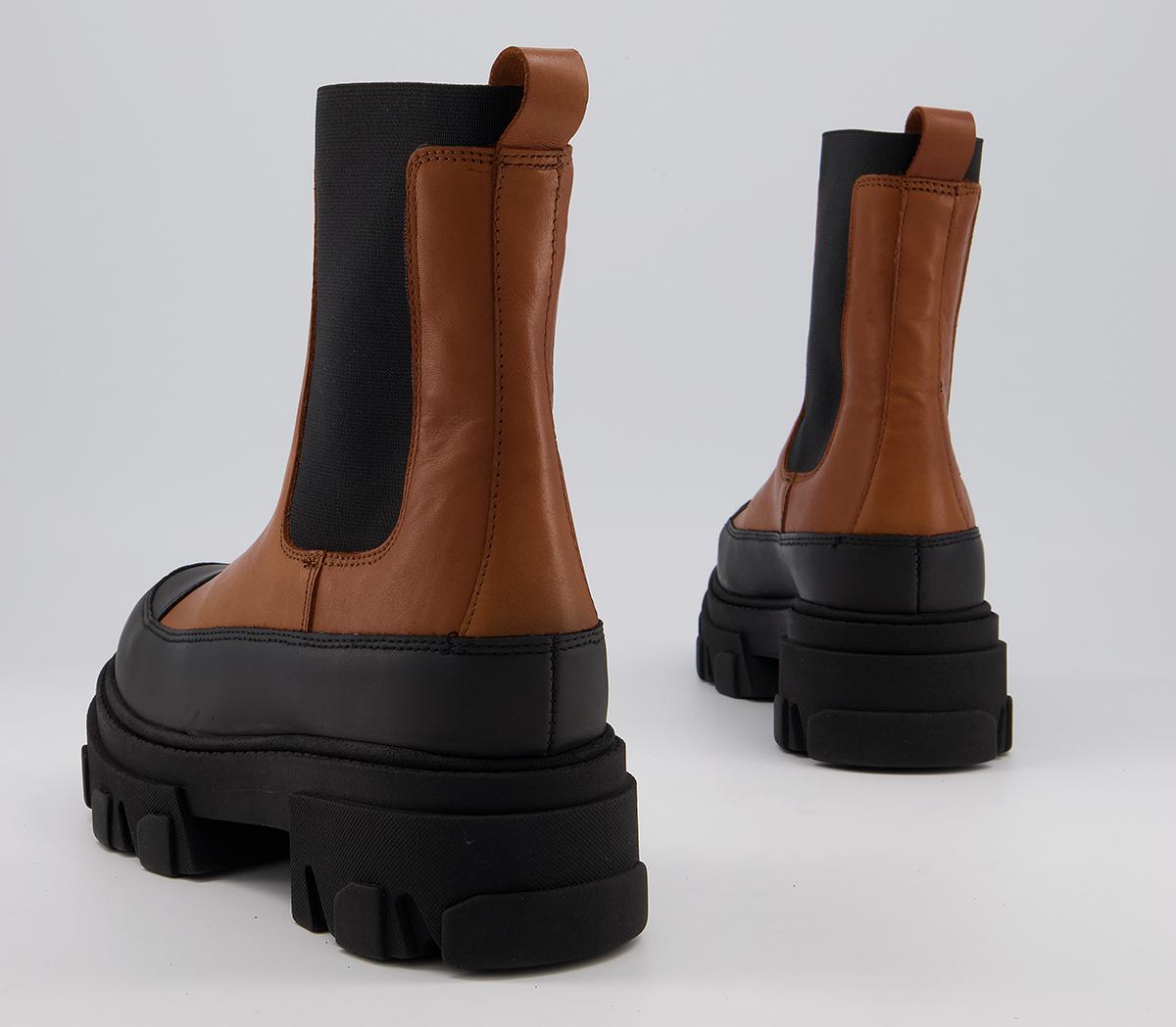 OFFICE Answering Weatherproof Sole Boots Tan Leather - Women's Ankle Boots