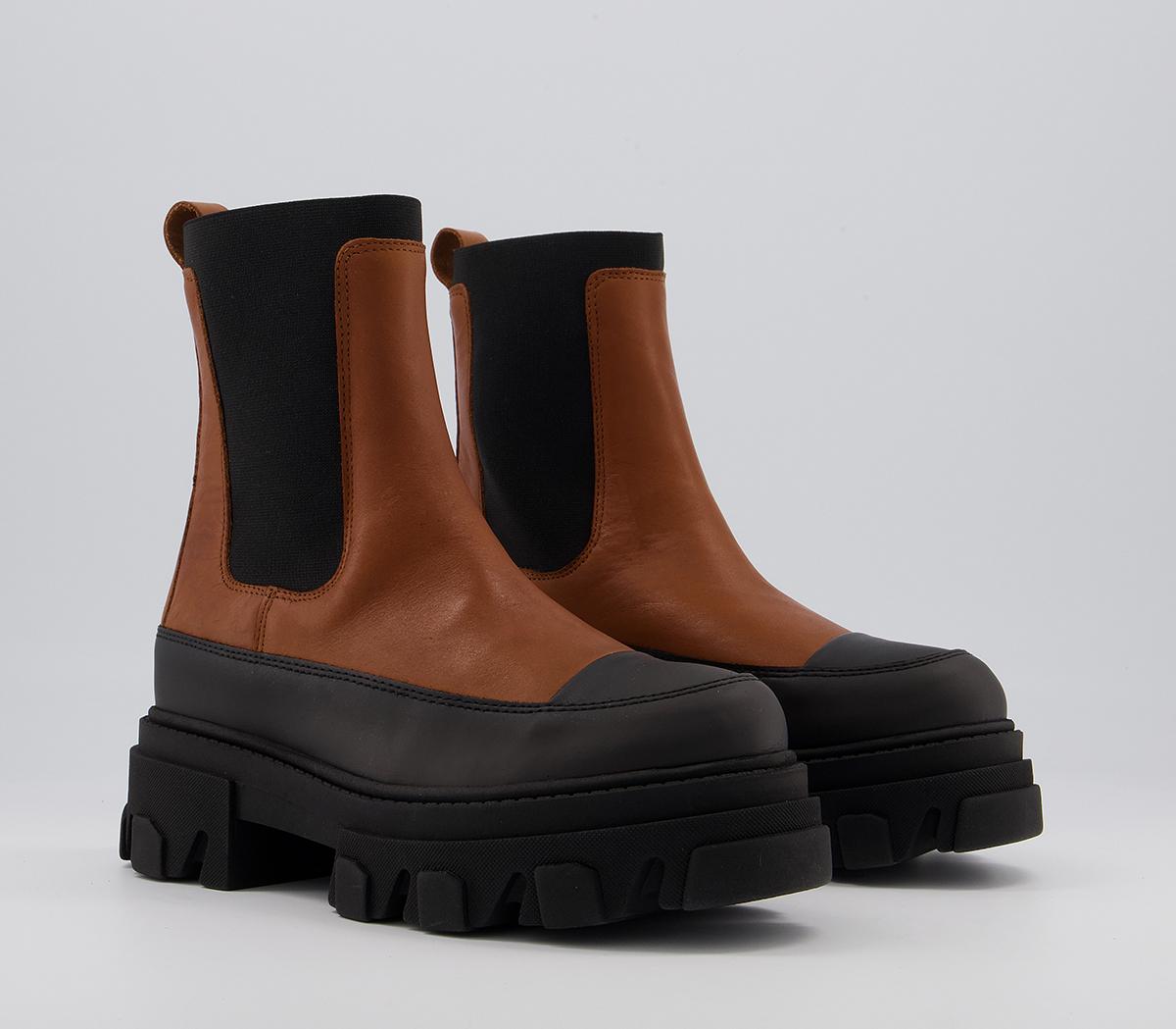 OFFICE Answering Weatherproof Sole Boots Tan Leather - Women's Ankle Boots