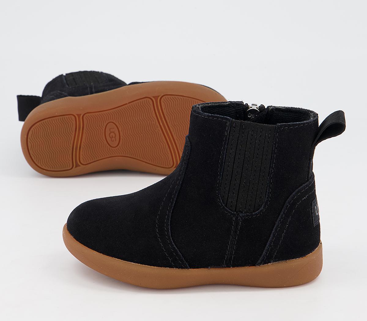 UGG Ryndon Infant Boots Black Suede - Kids Boots