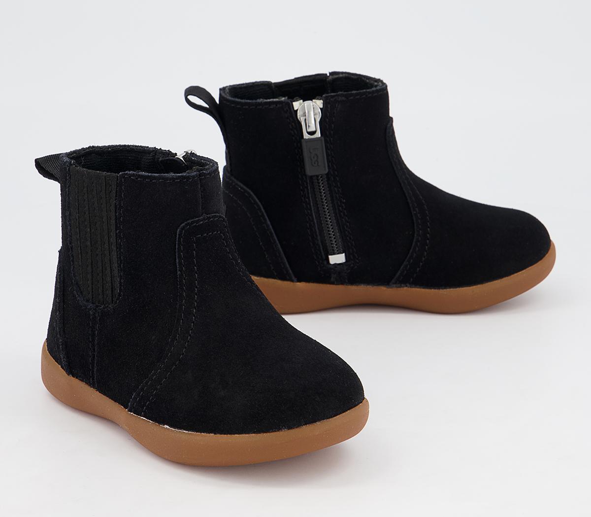 UGG Ryndon Infant Boots Black Suede - Kids Boots