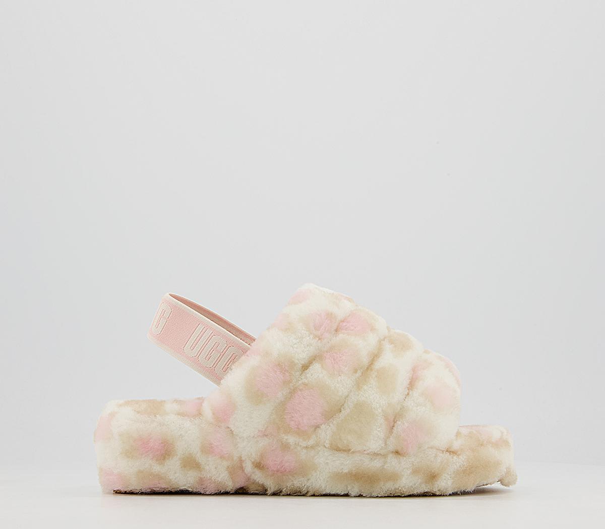 UGG Fluff Yeah Panther Slippers White - Flat Shoes for Women