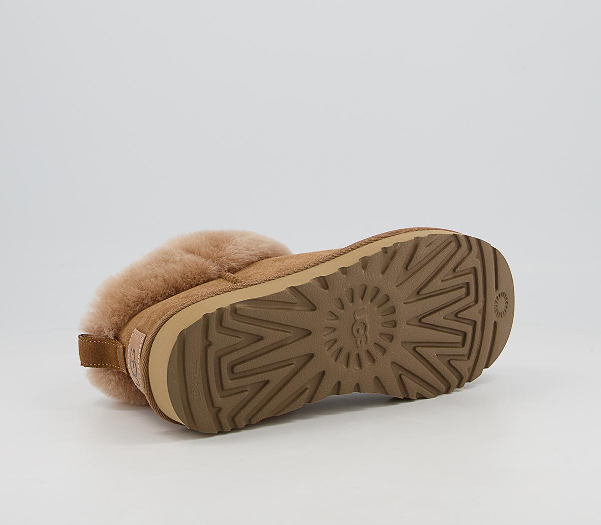 UGG Classic Ultra Mini Fluff Boots Chestnut - Women’s Sustainable Materials