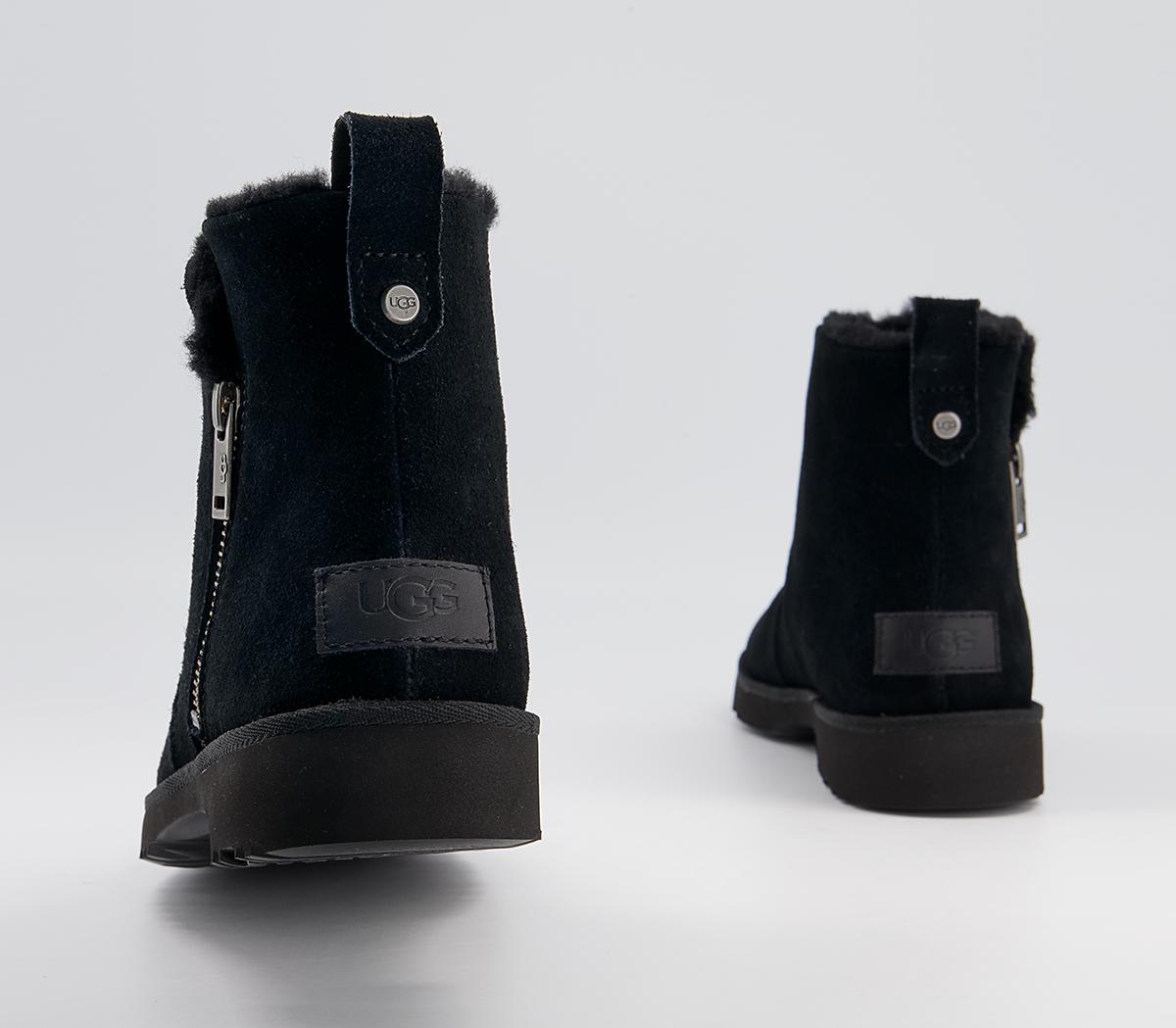UGG Romely Zip Boots Black - Women's Ankle Boots