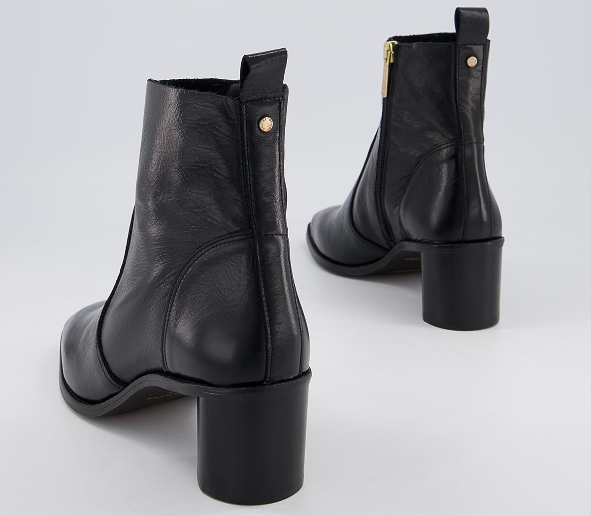 OFFICE Architecture Unlined Boots Black Leather - Women's Ankle Boots