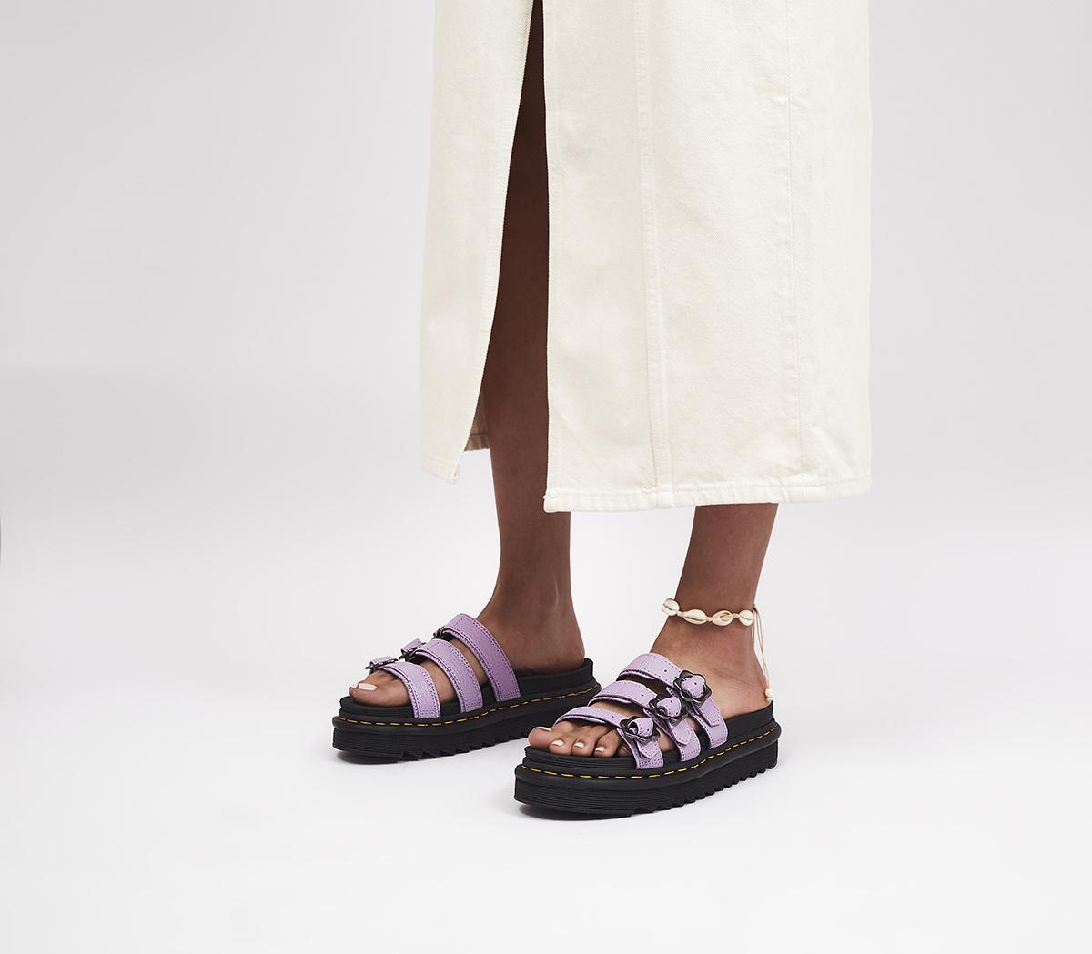 Dr. Martens Blaire Slides Lilac Milled Nappa - Women’s Sandals