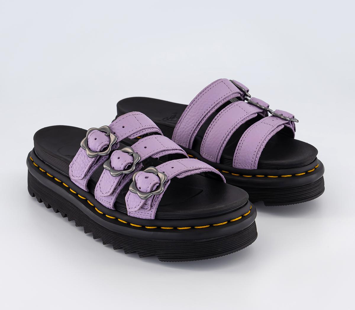 Dr. Martens Blaire Slides Lilac Milled Nappa - Women’s Sandals