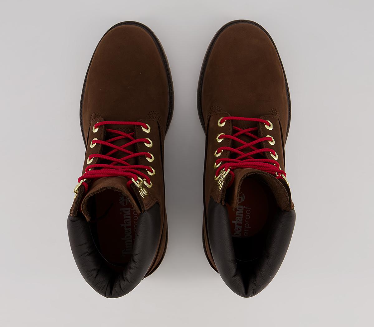 Timberland 6 Inch Premium D Ring Boots Dark Brown - Men’s Boots