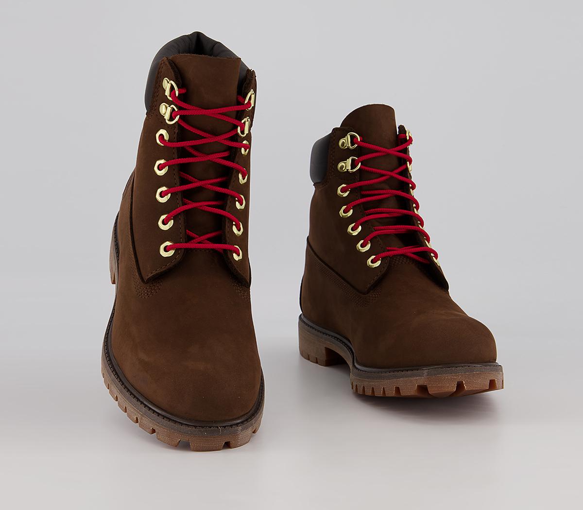 Timberland 6 Inch Premium D Ring Boots Dark Brown - Men’s Boots