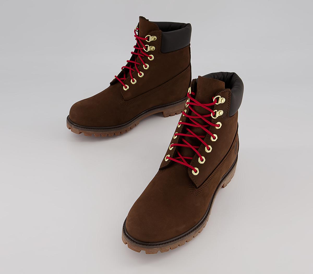 Timberland 6 Inch Premium D Ring Boots Dark Brown - Men’s Boots