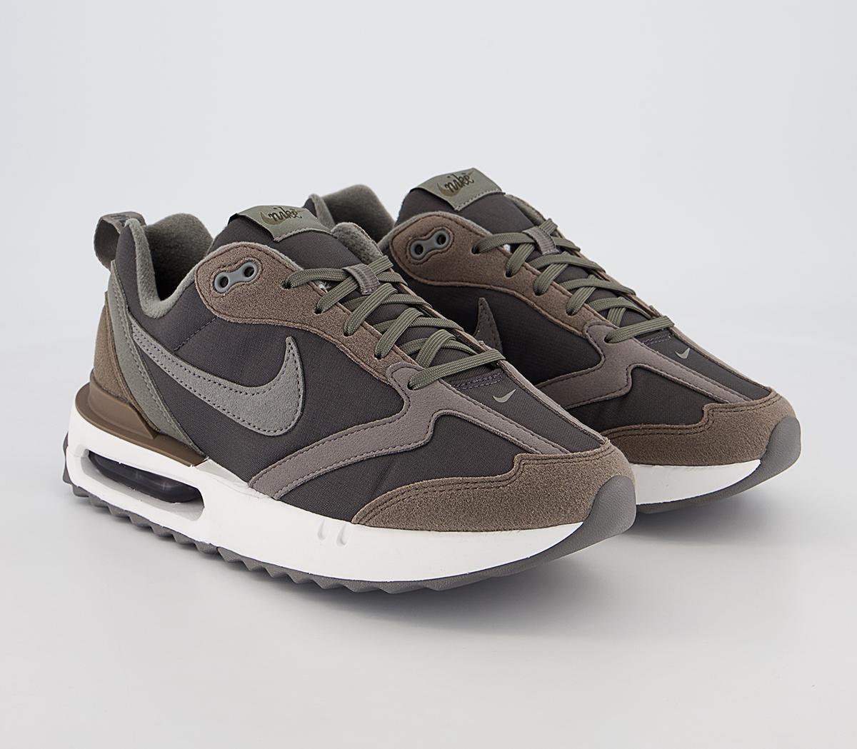 Nike Air Max Dawn Trainers Medium Ash Flat Pewter Olive Grey - Women's ...