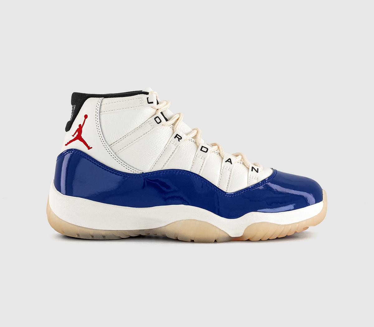 Click here for Jordan Mens Air 11 Trainers Deep Royal Blue Fire R... prices