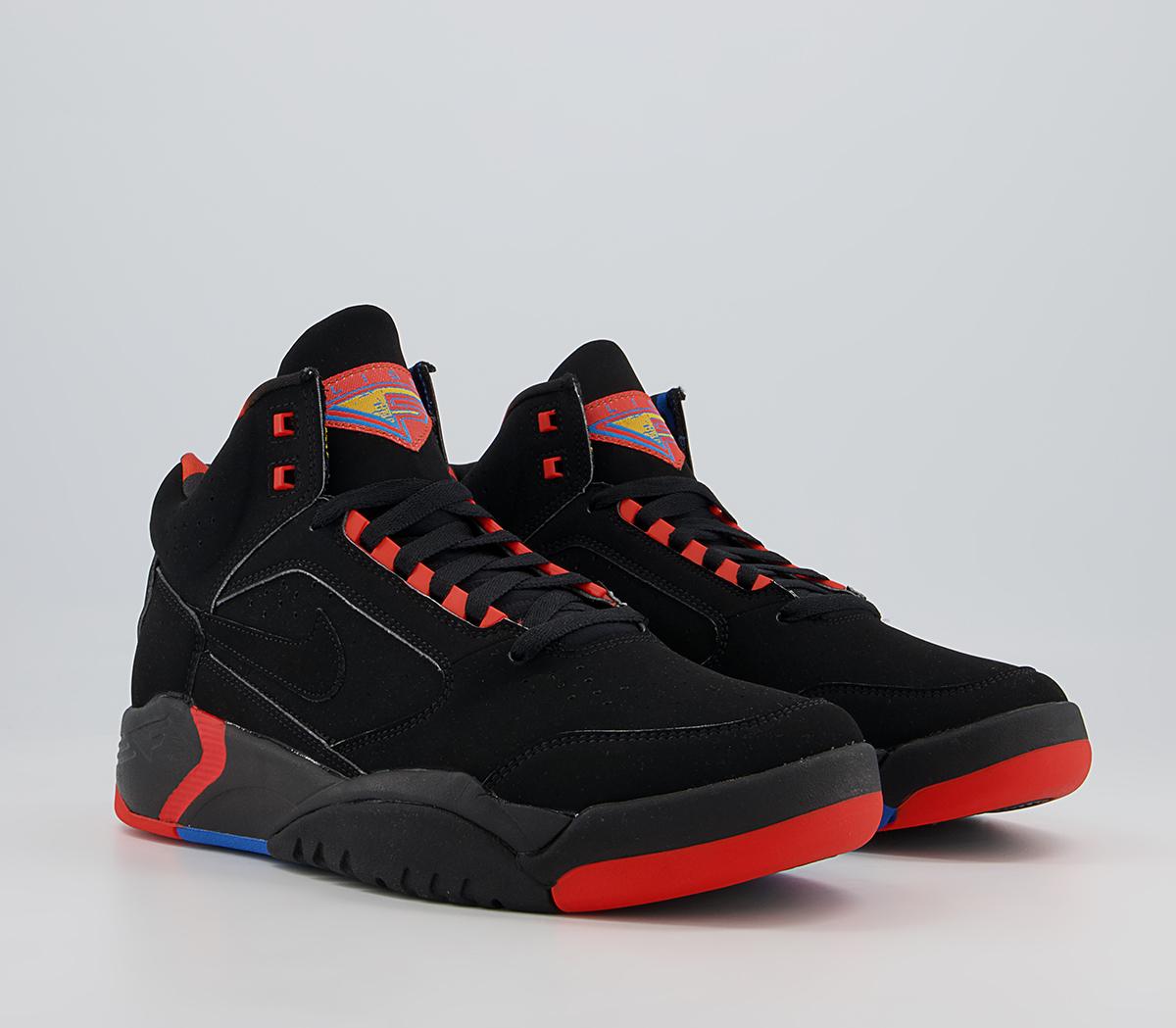 Nike Air Flight Lite Mid Trainers Black Team Orange Imperial Blue ...