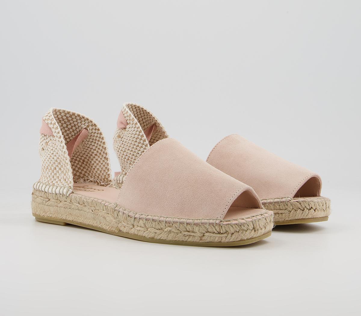 Gaimo for OFFICE Verbena Ankle Tie Espadrilles Pink Suede - Flat Shoes ...