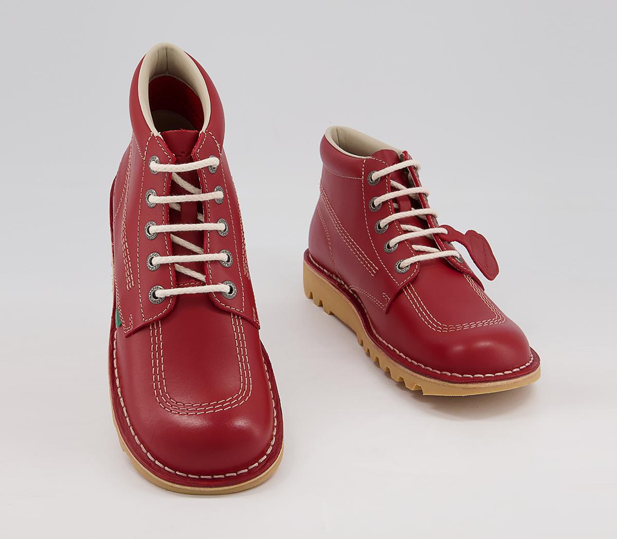 Kickers Kick Hi Boots M Red Lt Cream - Men’s Boots