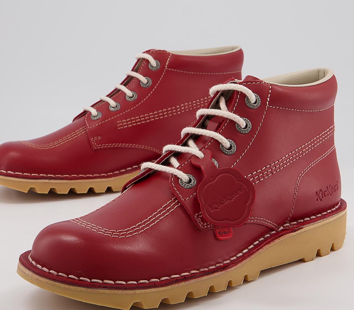 Kickers Kick Hi Boots M Red Lt Cream - Men’s Boots