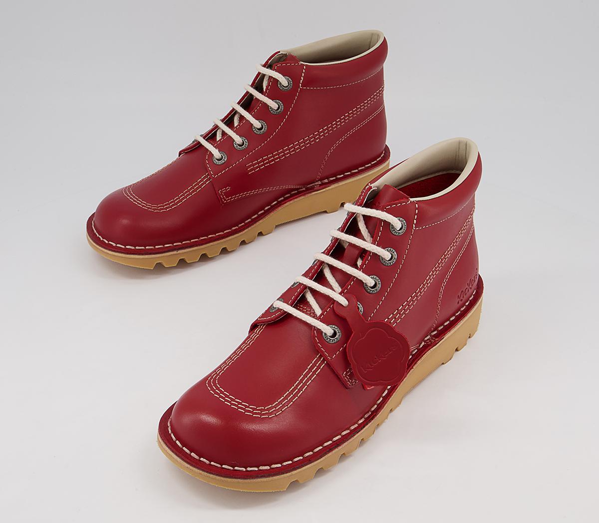 Kickers Kick Hi Boots M Red Lt Cream - Men’s Boots