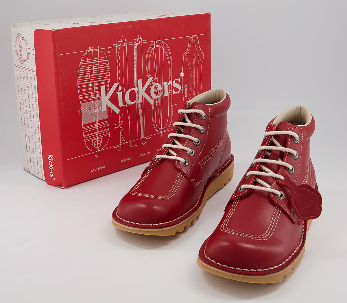 Kickers Kick Hi Boots M Red Lt Cream - Men’s Boots