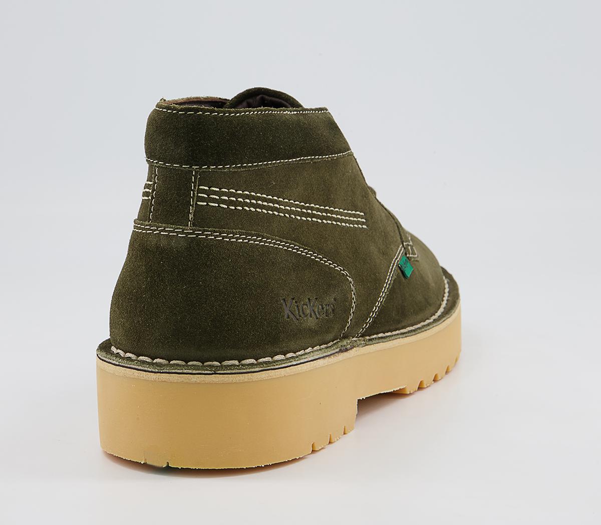Kickers Daltrey Chuck Boots Green - Men’s Boots