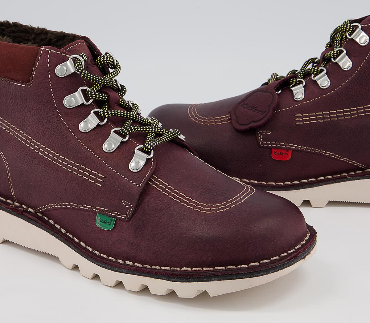 Kickers Kick Hi Winterised Boots Burgandy - Men’s Boots