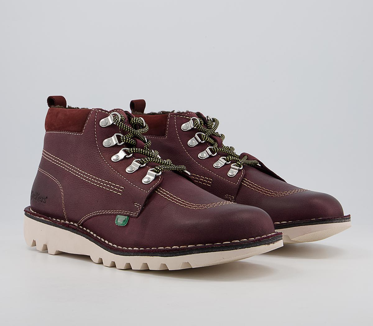 Kickers Kick Hi Winterised Boots Burgandy - Men’s Boots