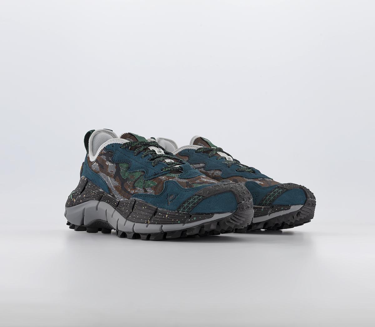 Reebok Zig Kinetica 2 Edge Trainers S2w8 Clover Green Cold Grey Core ...