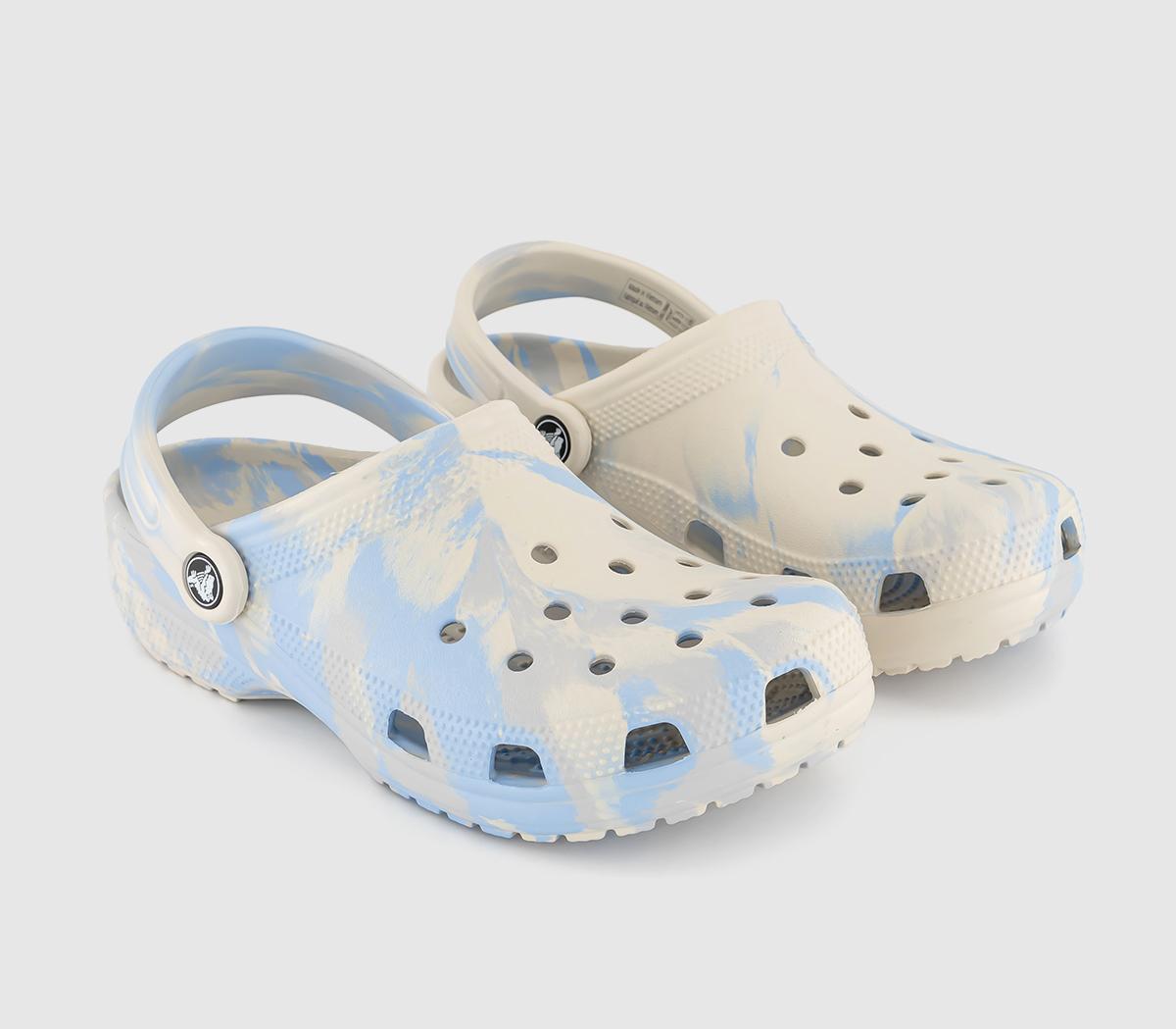 Crocs Classic Clog Marbled Blue Calcite Multi - Men's Casual Shoes