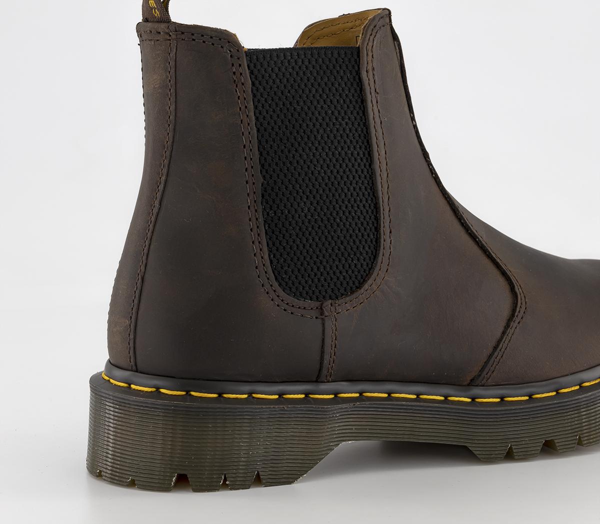 Dr. Martens 2976 Bex Chelsea Boots Dark Brown Crazy Horse - Men’s Boots