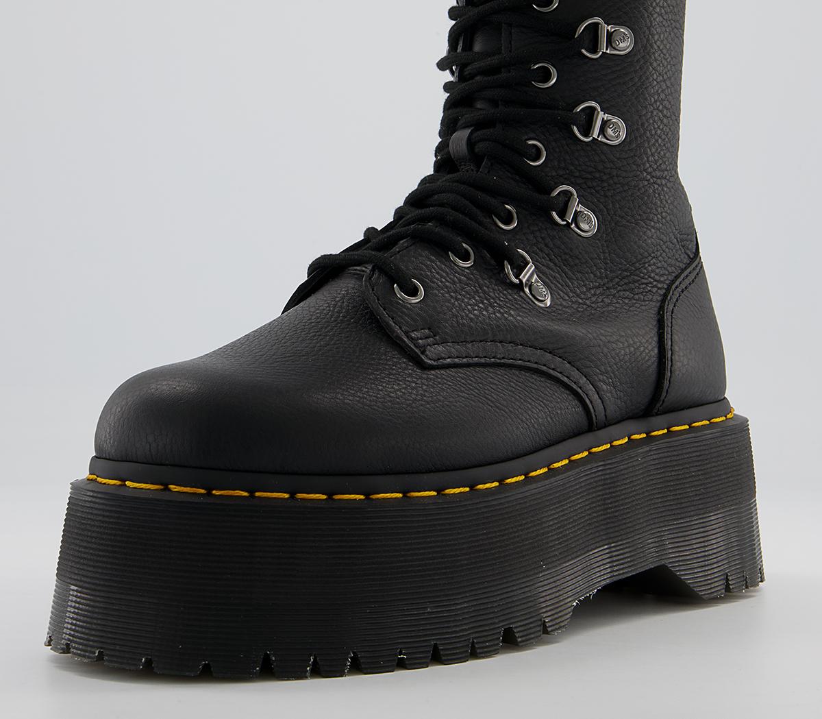 Dr. Martens 1B60 Max Hardware Boots Black - Women's Knee High Boots