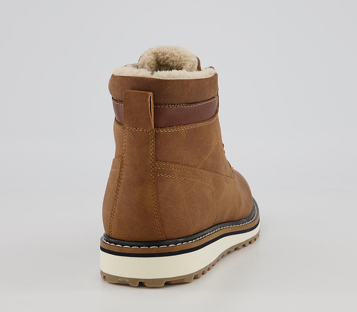OFFICE Bodmin Borg Lined Ankle Boots Tan Nubuck - Men’s Boots