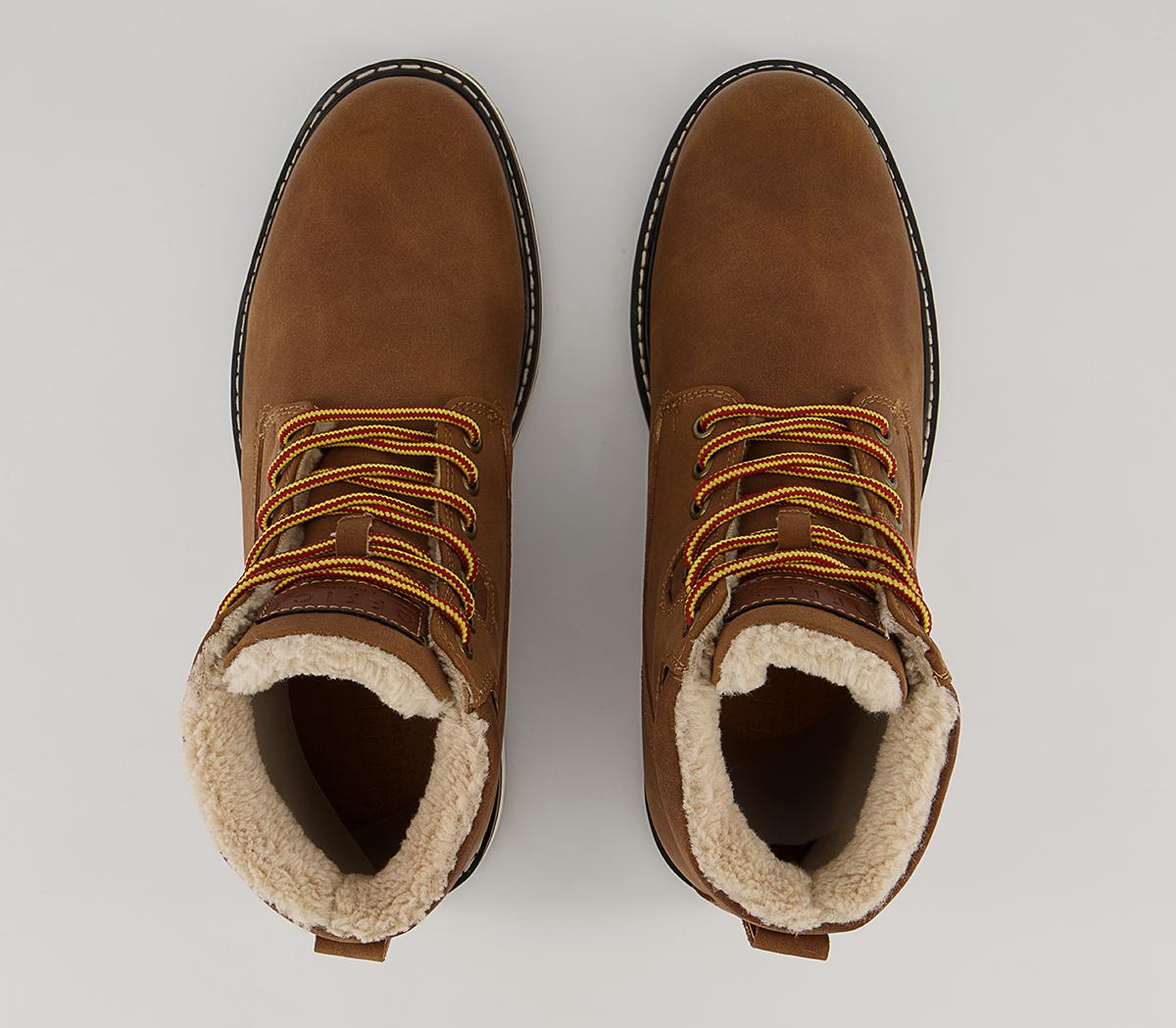 OFFICE Bodmin Borg Lined Ankle Boots Tan Nubuck - Men’s Boots
