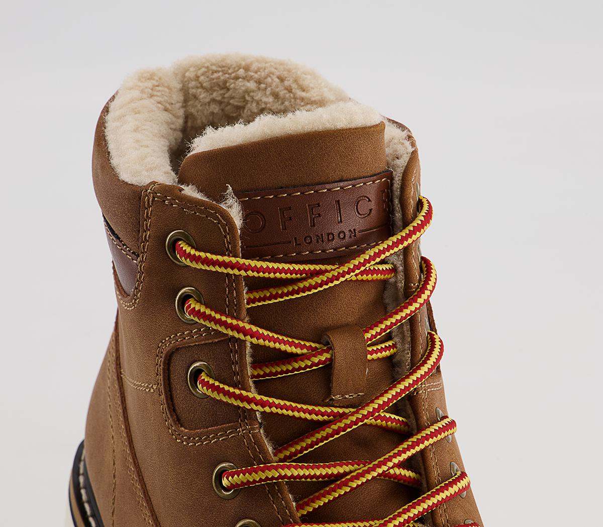 OFFICE Bodmin Borg Lined Ankle Boots Tan Nubuck - Men’s Boots