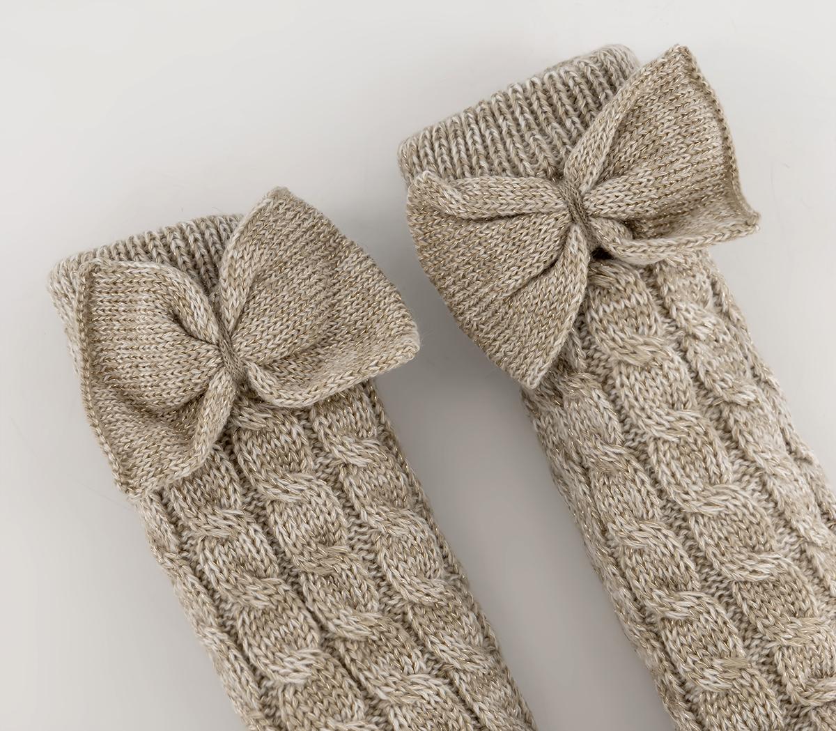 UGG Laila Bow Fleece Lined Socks Cream Gold - Accessories