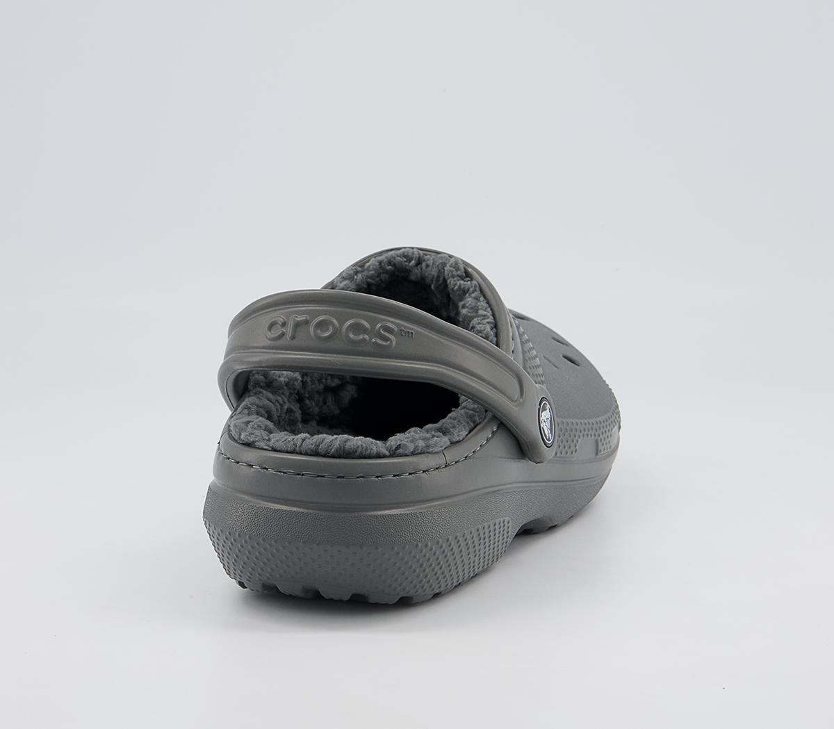 Crocs Classic Lined Clogs Slate Grey - Flat Shoes for Women