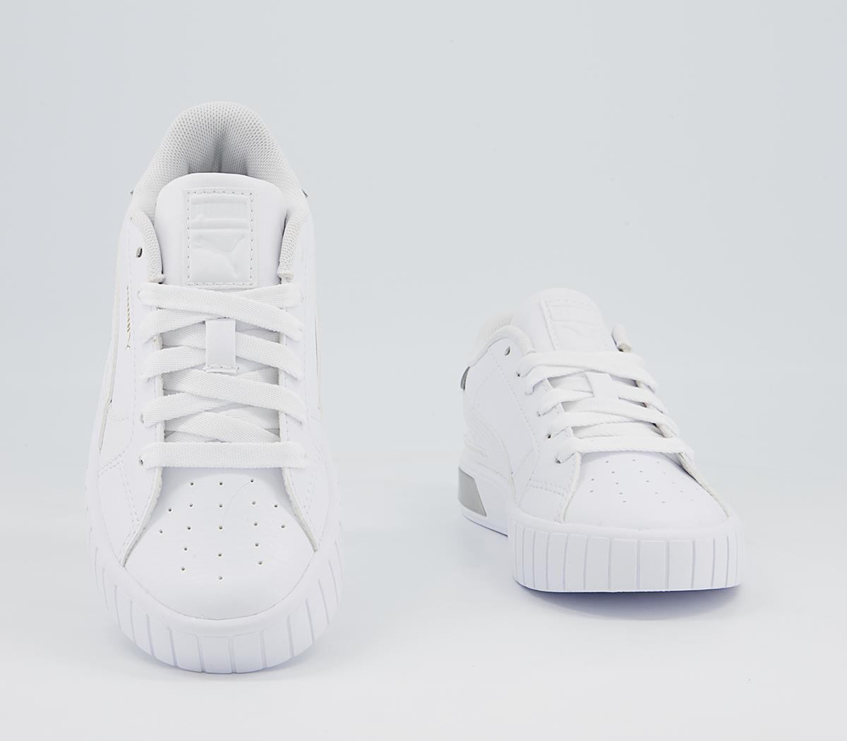 PUMA Cali Star Youth Trainers Puma White Metallic Silver - Unisex